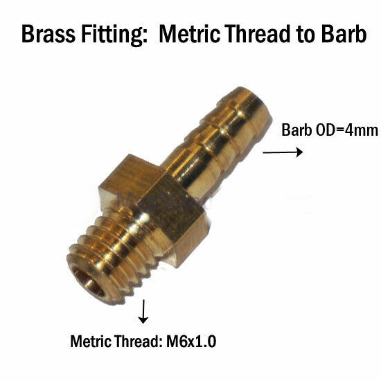 Thread M4~M20 Barb 3~16mm Brass Metric Male Hose Fitting Adapter ...