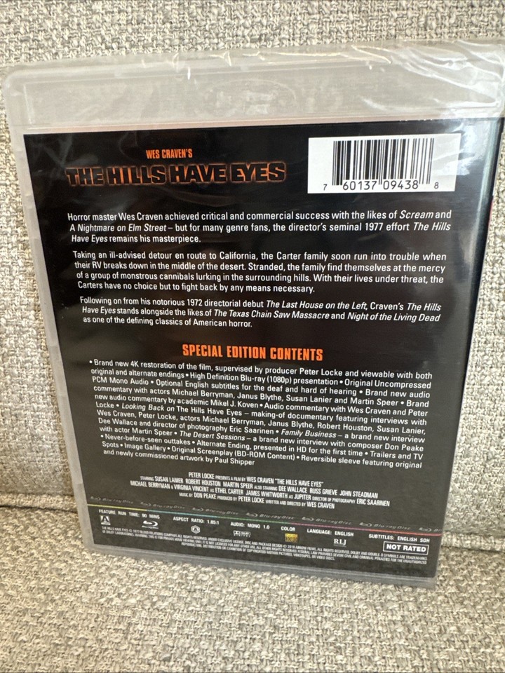 The Hills Have Eyes (Blu-ray, 1977) Arrow Video Brand New, SEALED! Wes ...