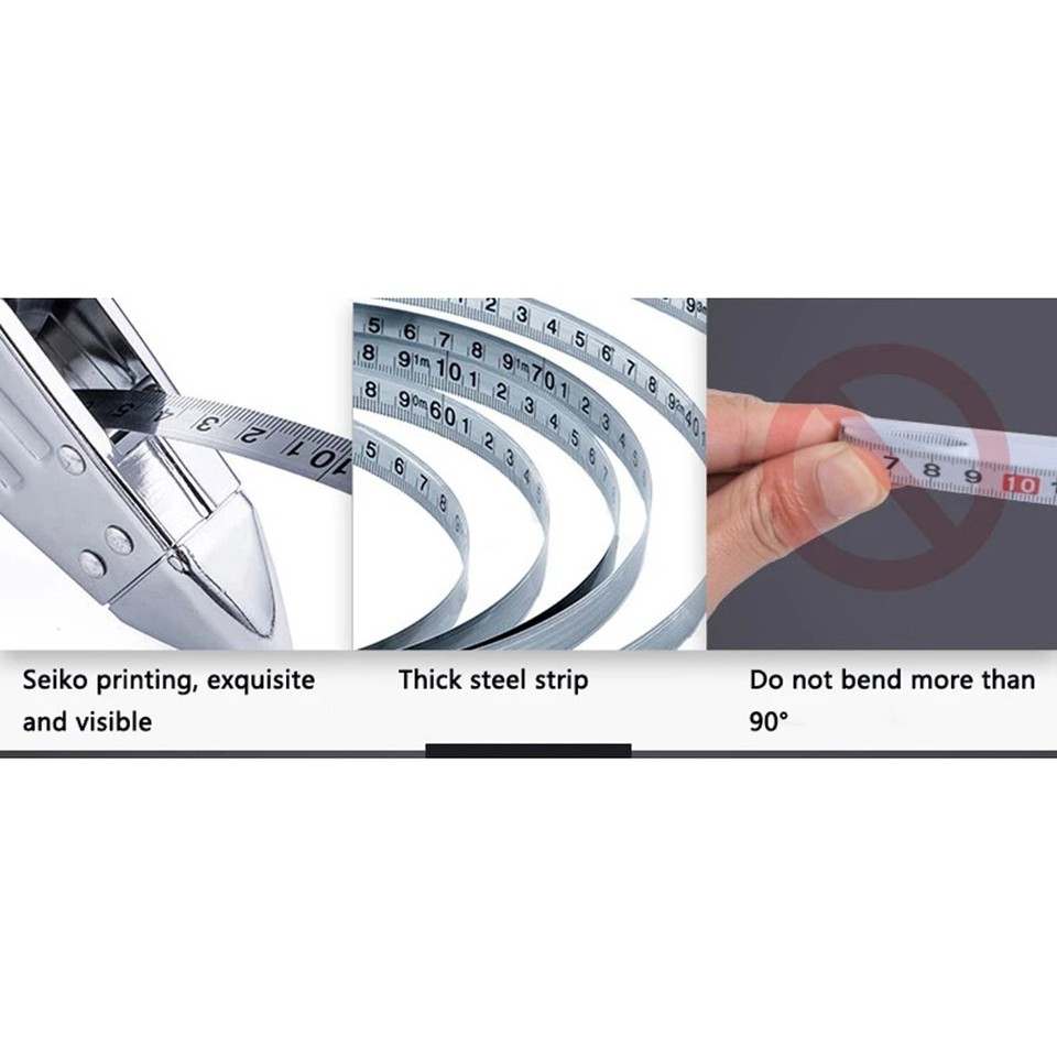 Stainless Steel Tape Measure 30m 50m 100m Quick Retract Ergonomic ...