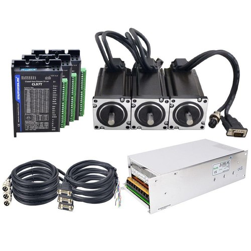 3 Axis 4Nm Nema 24 Closed Loop Stepper Motor 5A Servo Driver CL57T CNC ...