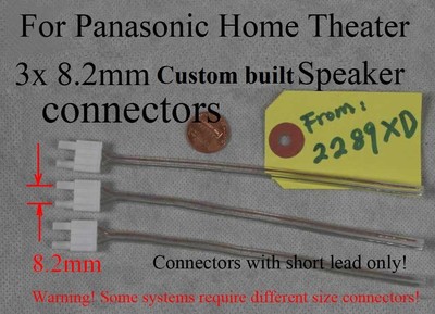 3 speaker wire connectors/plugs 8.2mm made for old Panasonic home ...