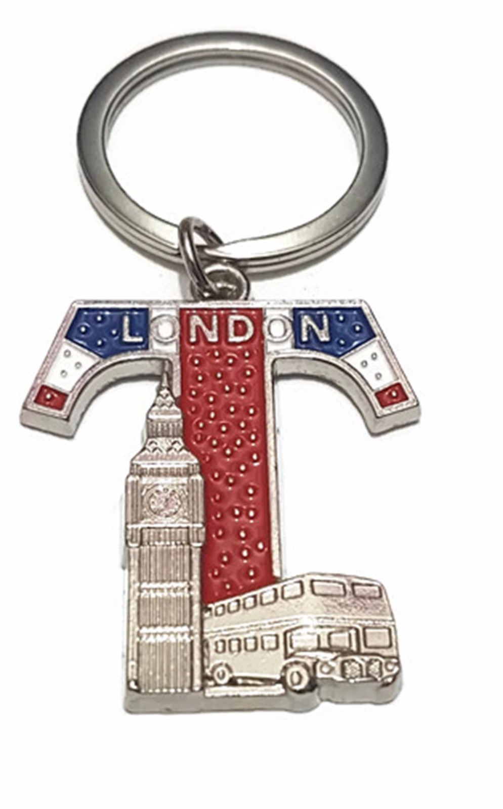London Landmark Souvenir Alphabet Letters Name Sign Metal Key Ring A to ...