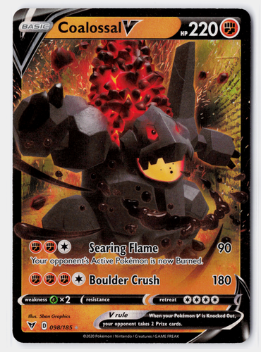 Coalossal V Pokémon Card - Vivid Voltage - 98/185 - NM | eBay