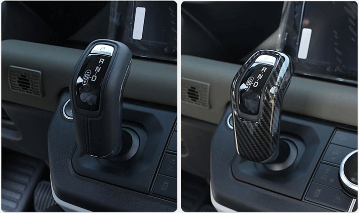 Carbon Fibre Console Gear Shift Knob Cover Fits For Defender 90 110 ...