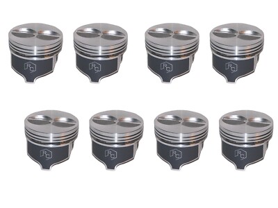 8 COATED .030 size Pistons with Wrist Pins & Rings 1963-1966 Pontiac ...