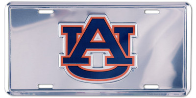 AUBURN CAR TRUCK TAG CHROME LICENSE PLATE AUBURN TIGERS WAR EAGLE METAL ...