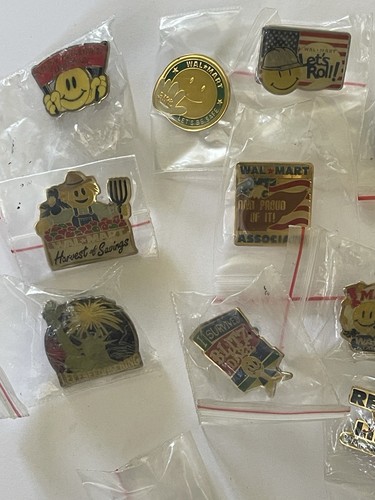 Walmart Lapel Pins Employee Smiley Assorted 16pc | eBay