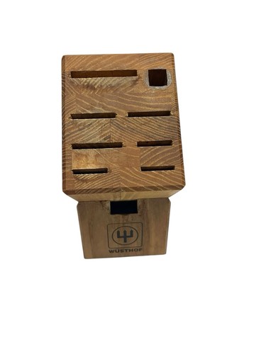 Wusthof Trident Logo Knife Block 9 Slot Wood Block With Scissor Slot | eBay