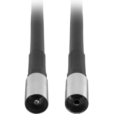 0.3M RG59Quad Extension Lead Pal Plug To Pal Socket - Black | eBay