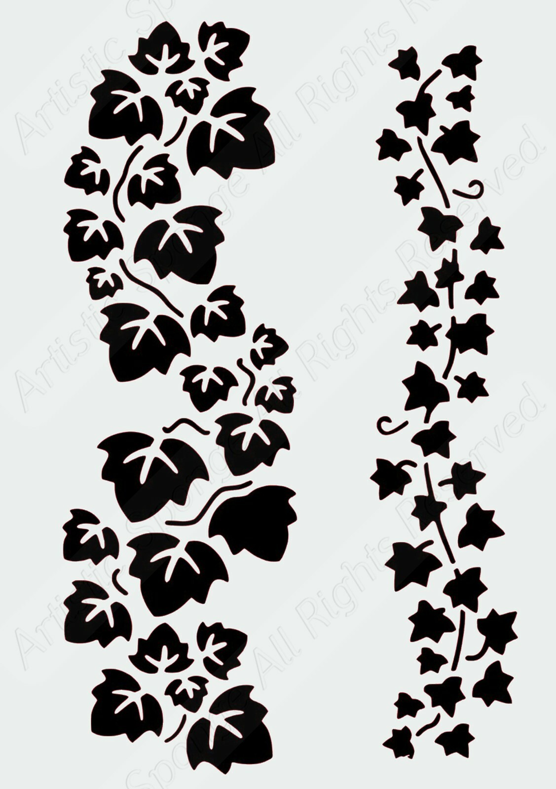 Ivy Stencil Template