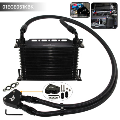 13 Row Engine Oil Cooler Kit +Oil Filter Adapter for GM LS1 LS2 LS3 LS6 ...