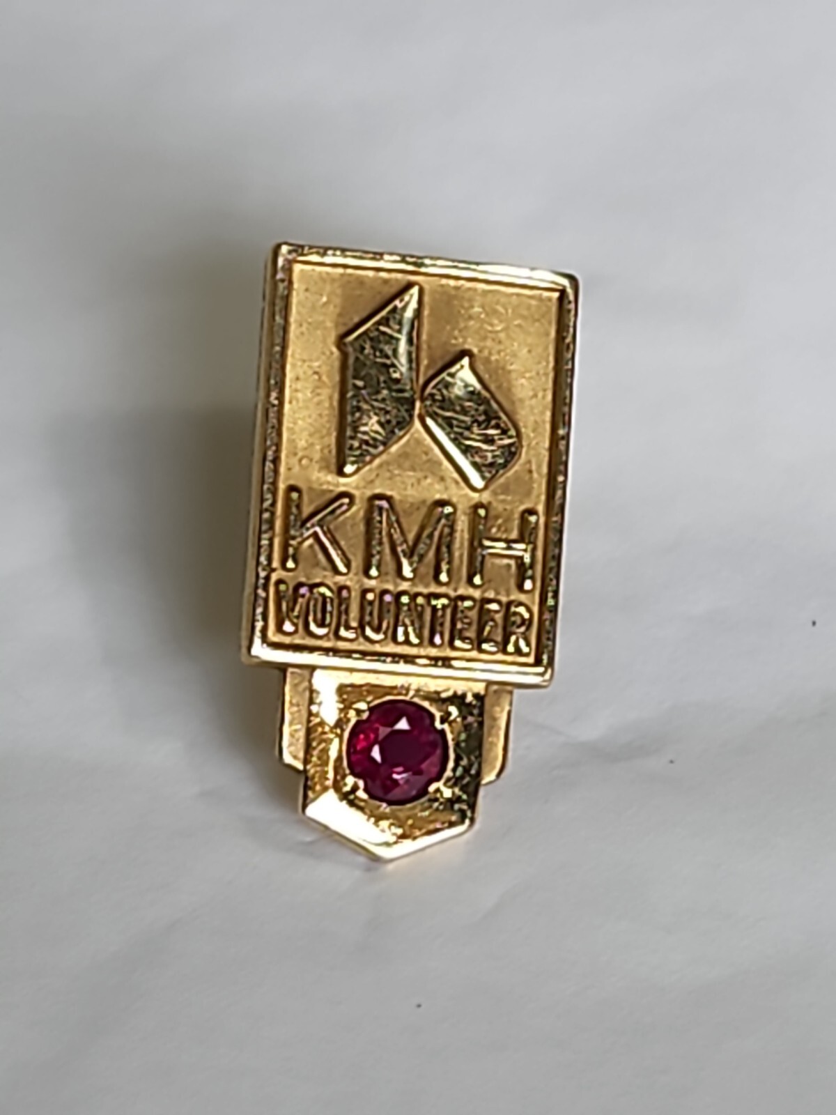 Kettering Memorial Hospital Volunteer Tie Tack Pin 1/10th 10K Gold w ...