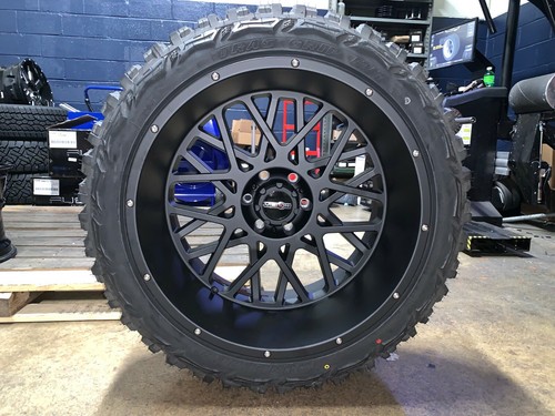 22x12 Vision Rocker Wheels 33" MT Tire Package 5x5 Jeep Wrangler JK JL ...