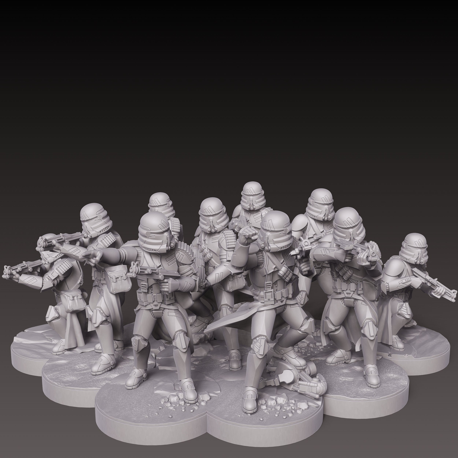 Airborne Troopers - Set of 10 | 35mm | SW Legions | DnD Miniatures ...