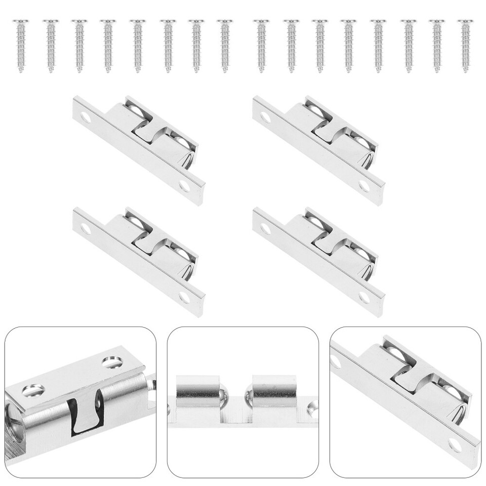 4 Pcs Bead Buckle Cabinet Door Catch Catches Hardware Spring Latch | eBay