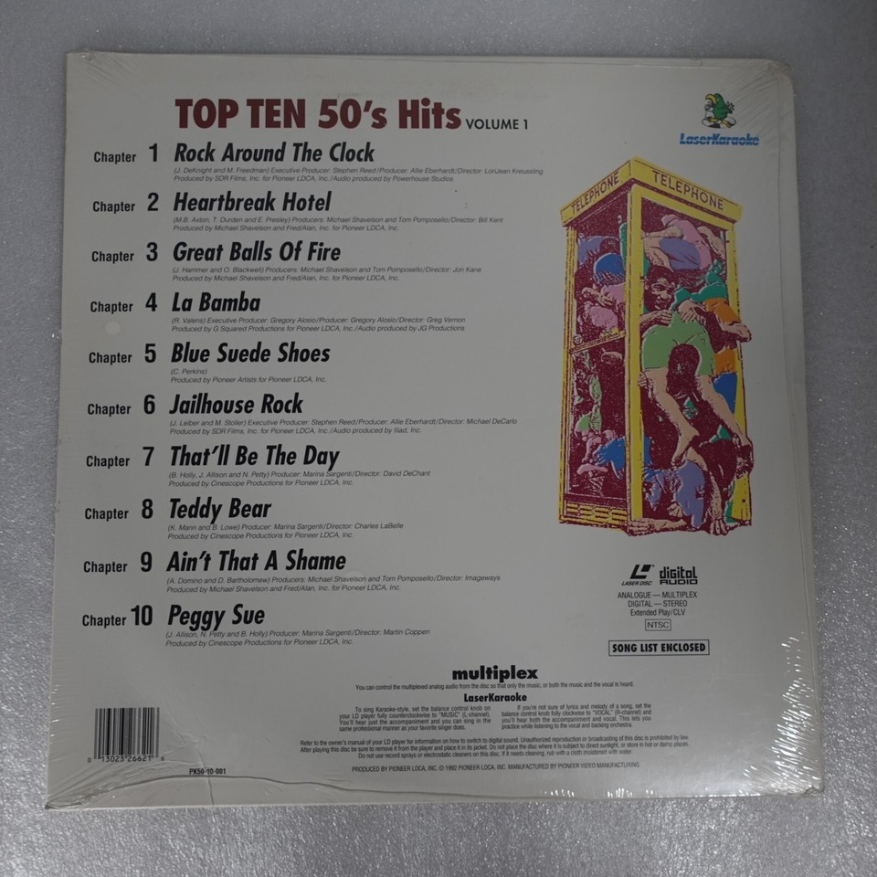 Pioneer Laserdisc LaserKaraoke VIDEO SING ALONG - TOP 10 50’s HITS Vol ...