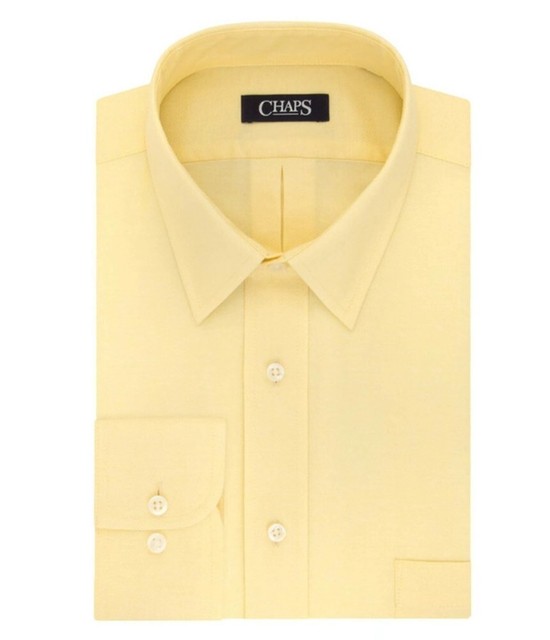 CHAPS - MEN - DRESS SHIRT -LEMON - SZ 151/2-34/35 - RETAILS @ 50.00 ...