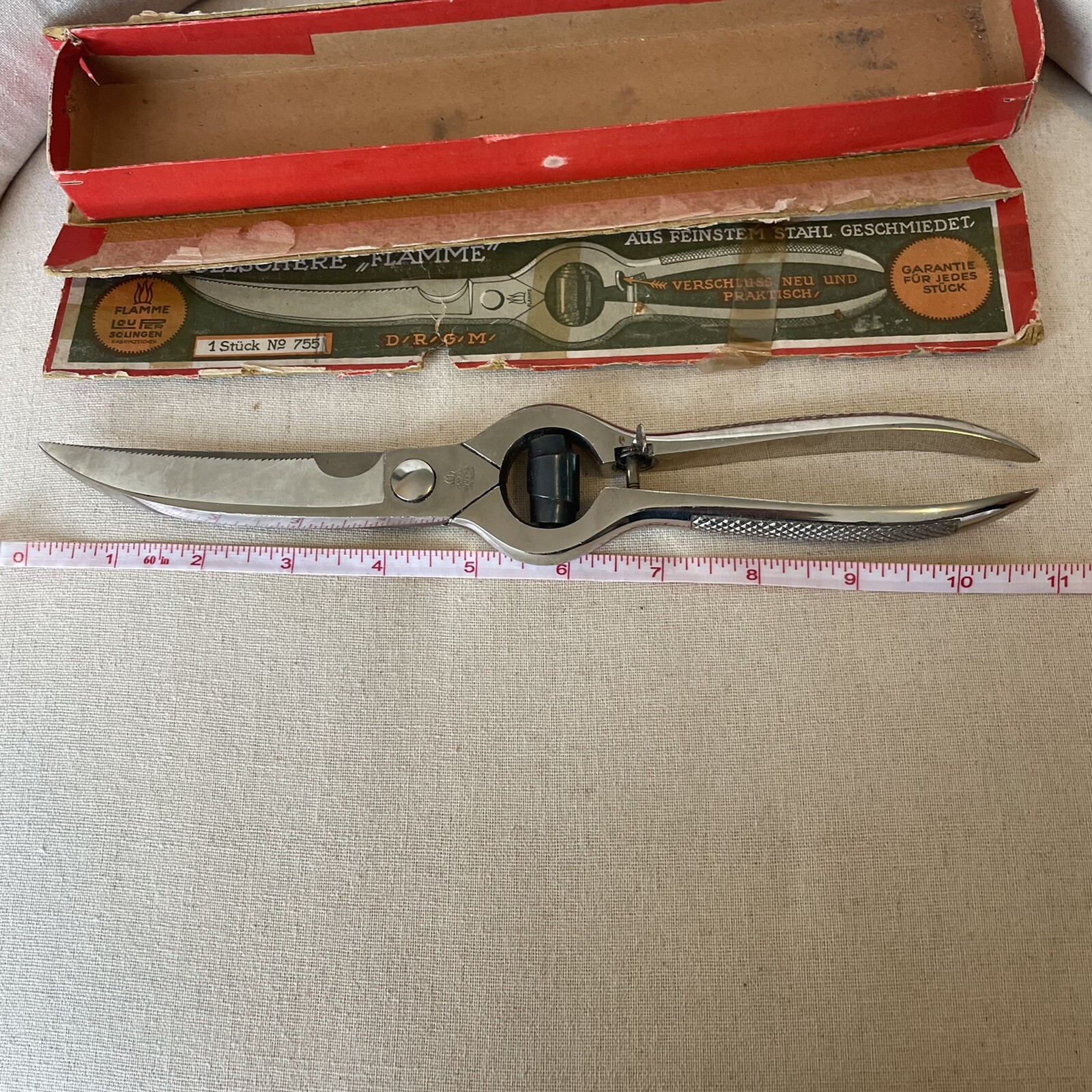 Vintage Louper Solingen Flamme Kitchen Shears Poultry Rare Box Germany ...