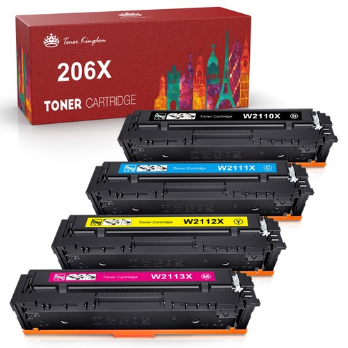 4PK W2110X Toner Cartridge Compatible For HP 206X LaserJet MFP M283cdw ...