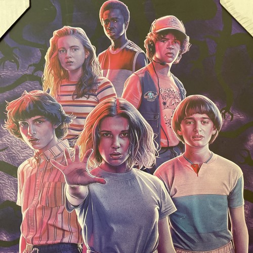 Netflix Stranger Things 3 Cast Group Wall Art 12x8.5 On Hardboard ...
