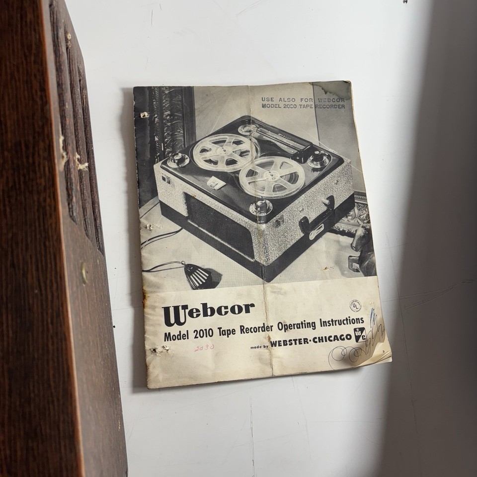 Vintage Webcor Model 2030-1A Reel to Reel Tape Recorder Playback w ...