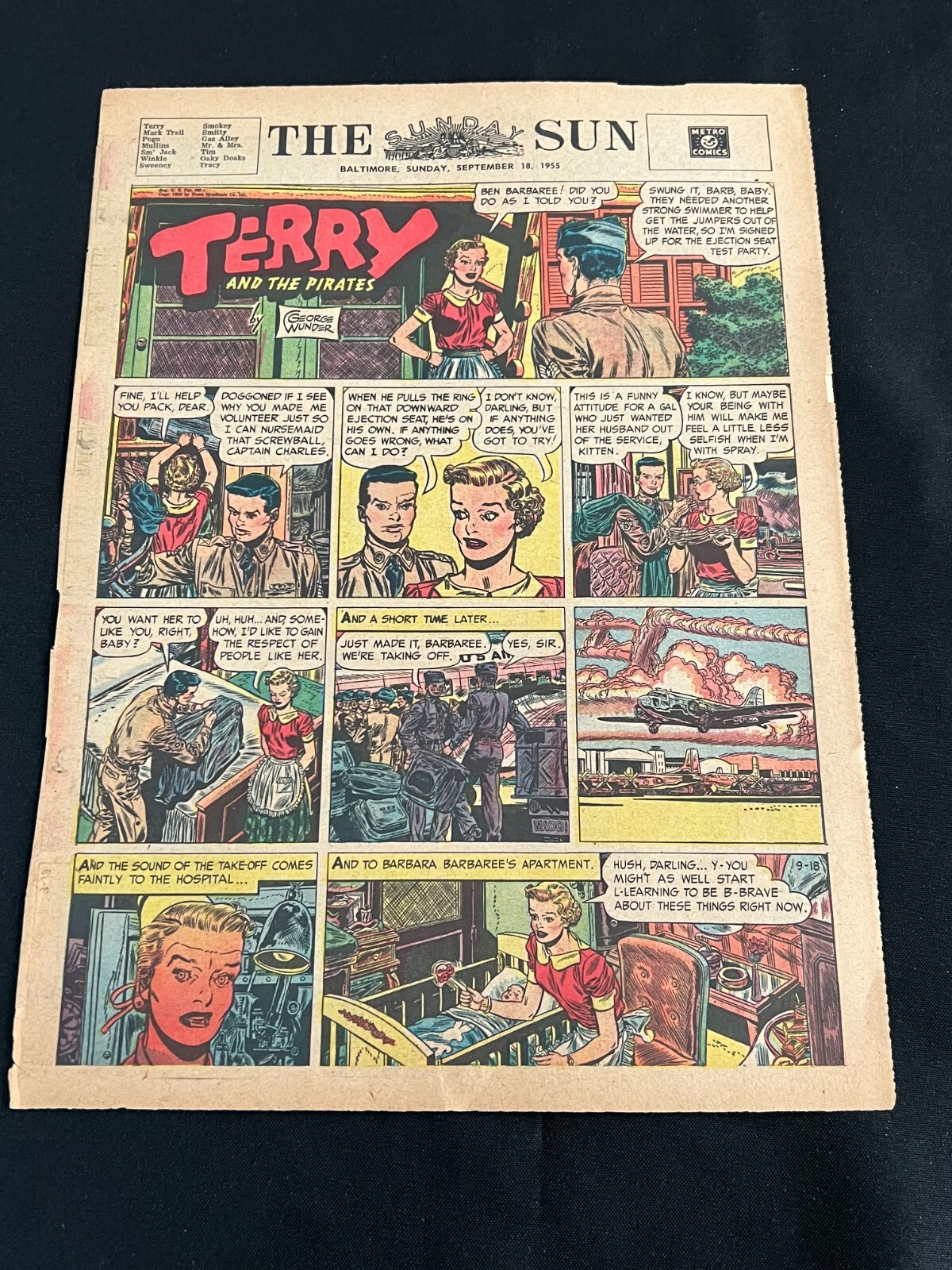 #T10 TERRY AND THE PIRATES Lot of 4 Sunday Tabloid Full Page Comic ...