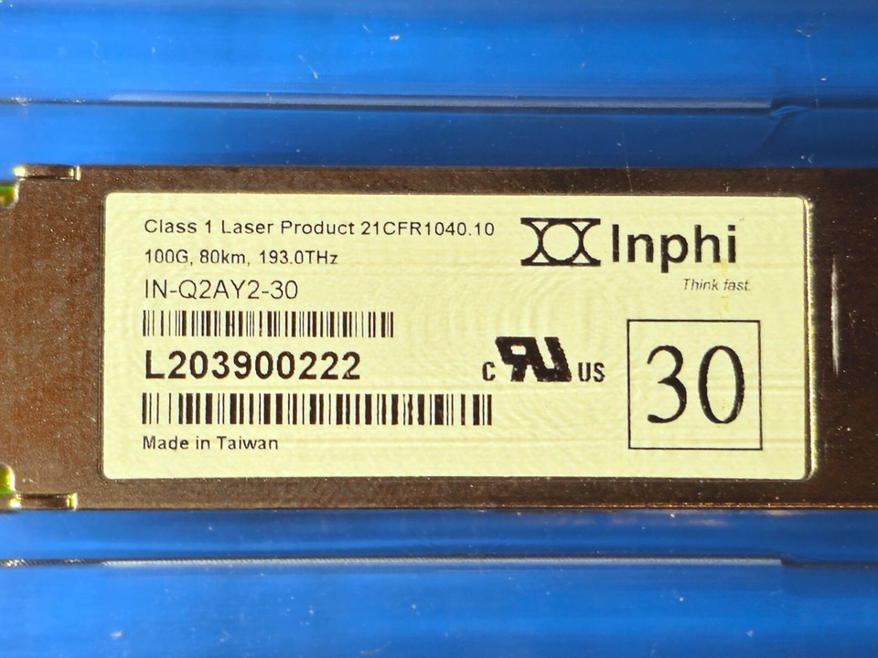 Inphi IN-Q2AY2-30 100G Transceiver Module, 80km, 193.0THz | eBay