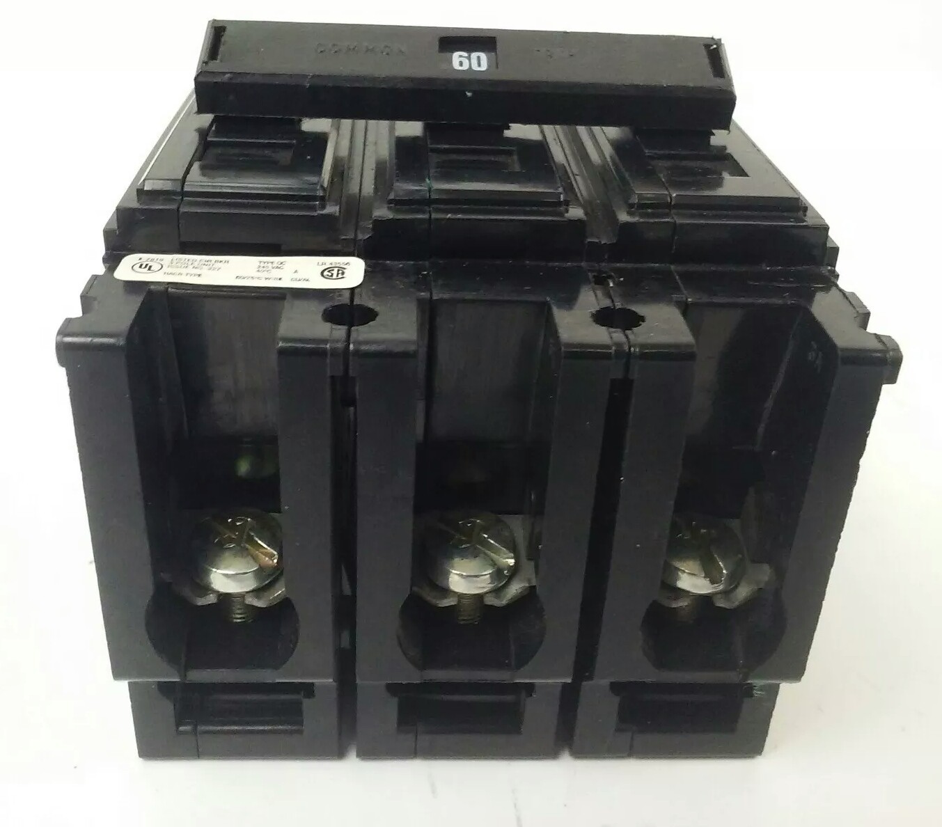 CUTLER HAMMER QC3060HT QUICKLAG C CIRCUIT BREAKER 3P 240VAC 60A TYPE QC ...