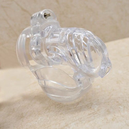 New Plastic Male Lock Chastity Anti off Device Chastity Cage Restraints ...