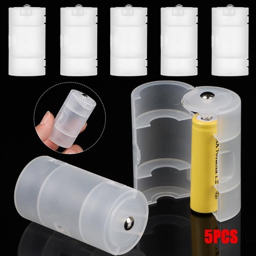 Cell Battery Converter Batteries Adapter Switcher Adaptor Case AA To D ...