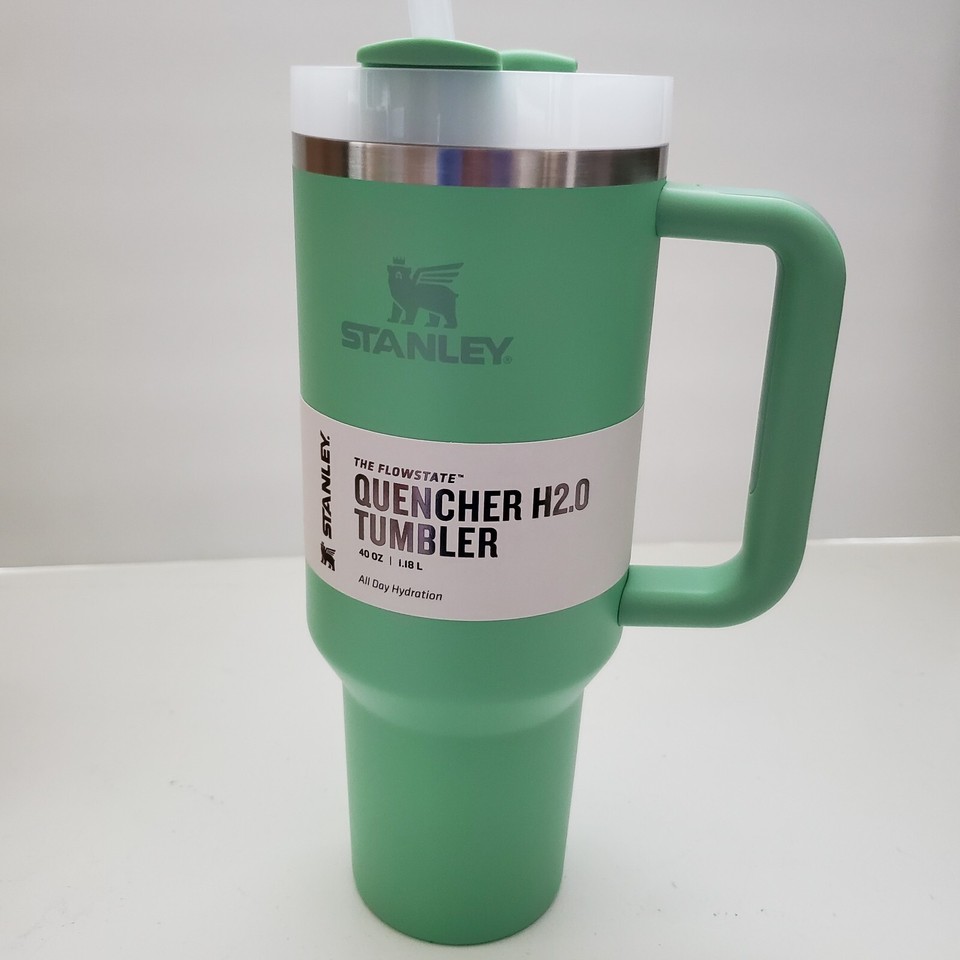 Stanley Flowstate Quencher H2.0 Stainless Steel JADE Tumbler 40oz -NEW ...