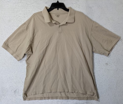 Men Foot Action Short Sleeve Solid Beige Brown Rugby Polo- 3XL | eBay