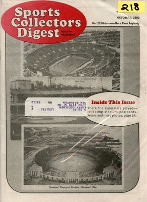 Sports Collectors Digest Magazine -- October 1,1982 issue | eBay