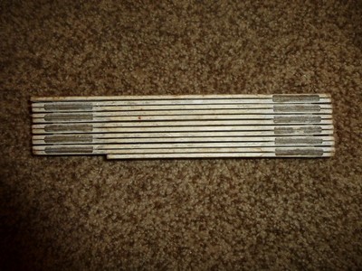 Vintage Wood Yardstick Ruler Lufkin Modular White Bendable Adjustable ...