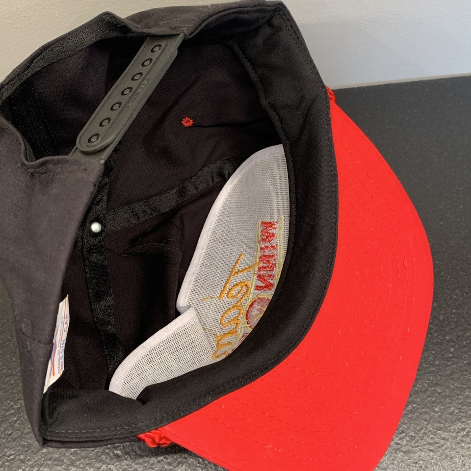 Vintage 90s TEAM WINN DIXIE HAT Black Red Rope Charlotte NASCAR ...