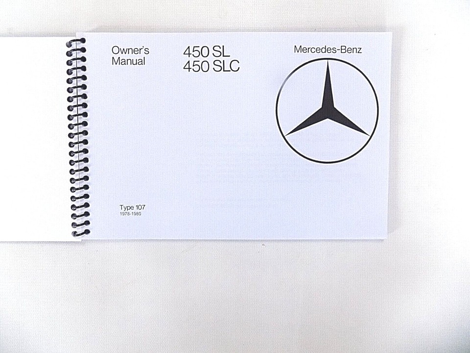 1978 mercedes 450 sl 450 slc owners manual w107 1979 new factory ...