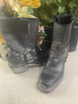 Frye Harness METALLIC 70255 Leather Slip On Engineer Boots C6.5 ...