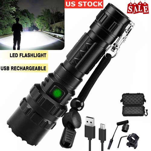 Super Strong LED Work Light Flashlight Recharging Tactical Torch ...