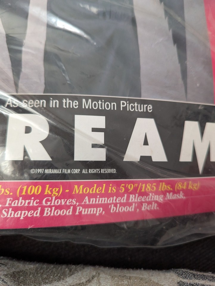 1997 Bleeding Scream Stalker Costume, Scream Mask Fun World, Hard To ...