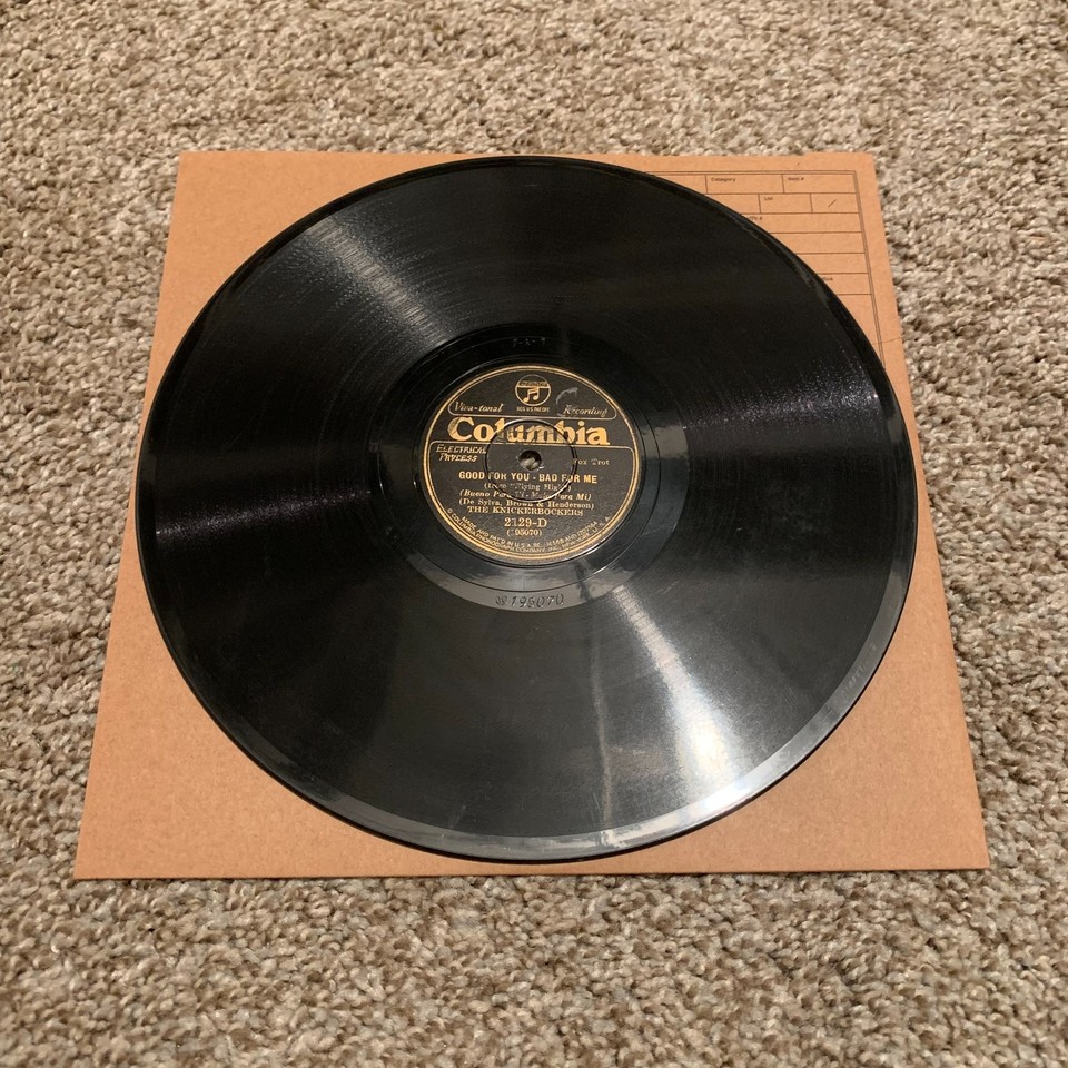 78 RPM Record Knickerbockers Thank Your Father Jazz Dance Band Columbia ...