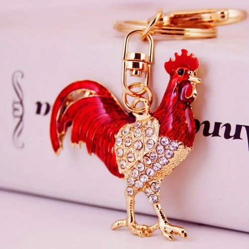 Sparkling Rhinestone Rooster Key Chain Purse Backpack Charm Keychain | eBay