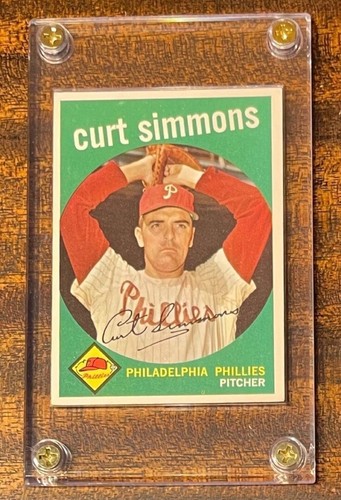 1959 TOPPS BASEBALL CARD #382 CURT SIMMONS PHILADELPHIA PHILLES HALL OF ...