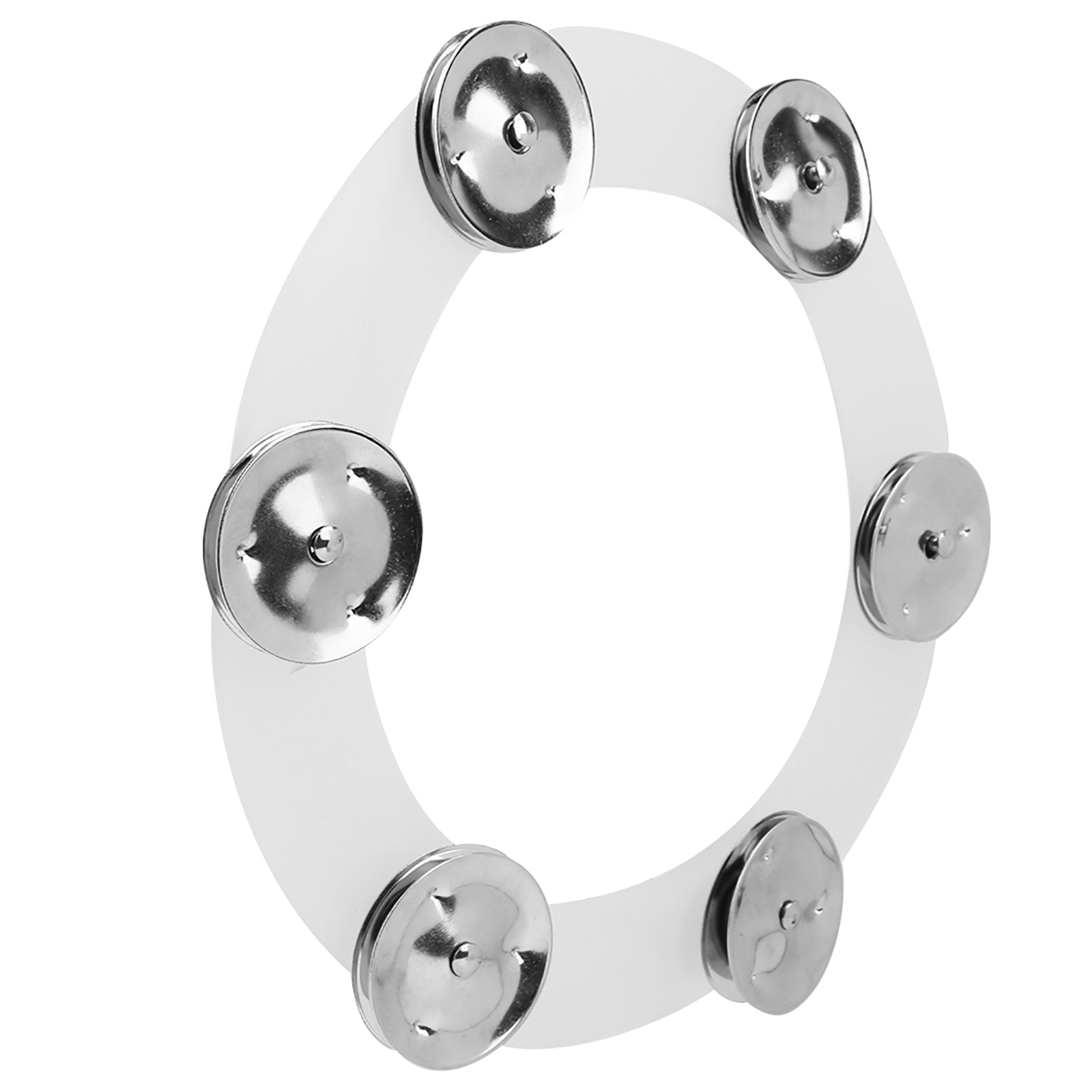 (Silver)Drum Cymbals Hi Hat Tambourine Drum Set Stainless Steel Bells ...