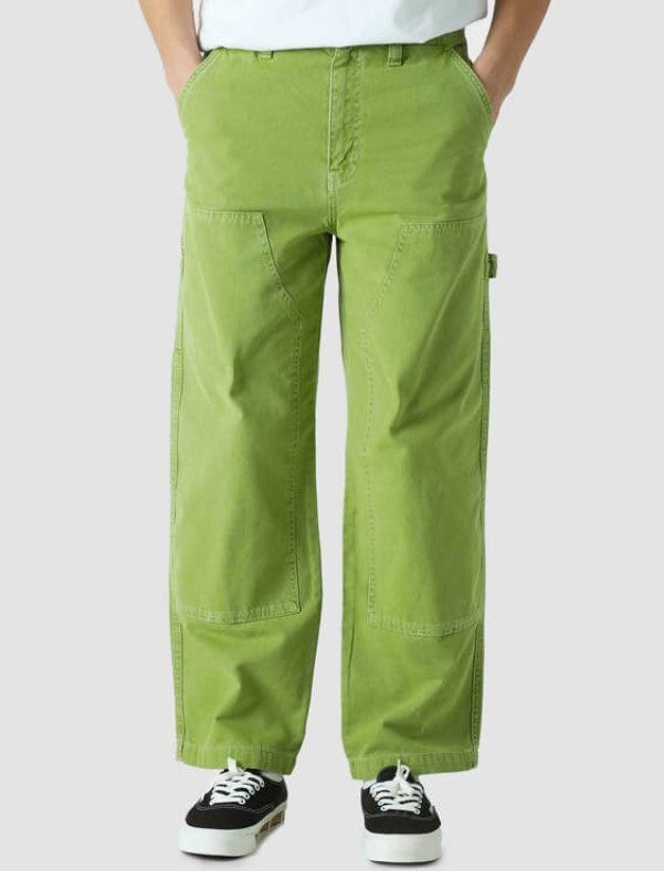 STUSSY Stone Washed Canvas Work Pant, Lime (116541) - Sizes STUSSY Stone Washed Canvas Work Pant, Lime (116541) - Sizes