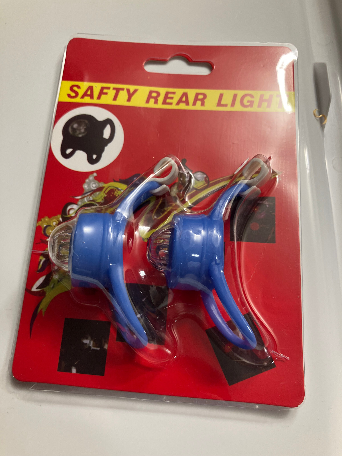 LED bike light set Colors FRONT BACK FLASHING BIKER CYCLING BIKING BLUE ...