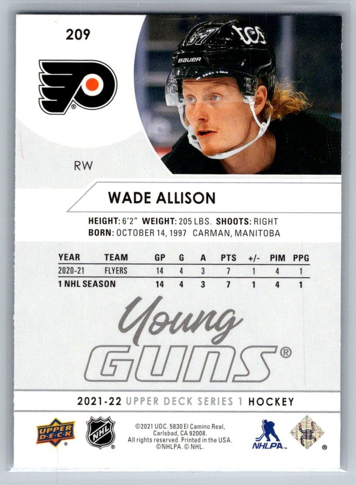 2021 Upper Deck #209 Wade Allison Young Guns (A) | eBay