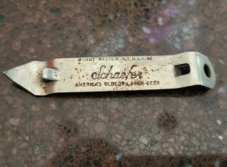 Vintage Schaefer America's Oldest Lager Beer Can Bottle Opener | eBay