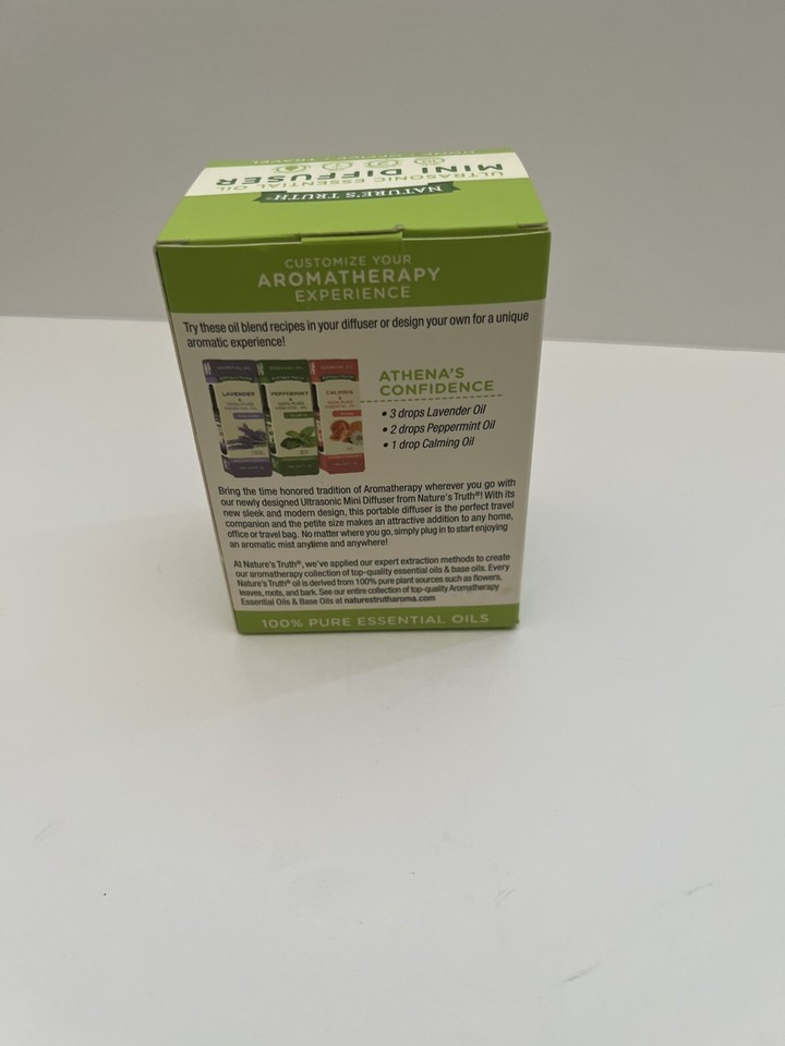 Natures Truth Ultrasonic Essential Oil Mini Diffuser Aromatherapy 10 ...