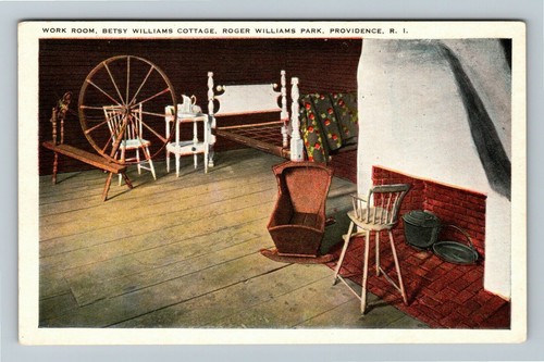 Providence RI-Rhode Island, Betsy Williams Cottage, Work Room Vintage ...