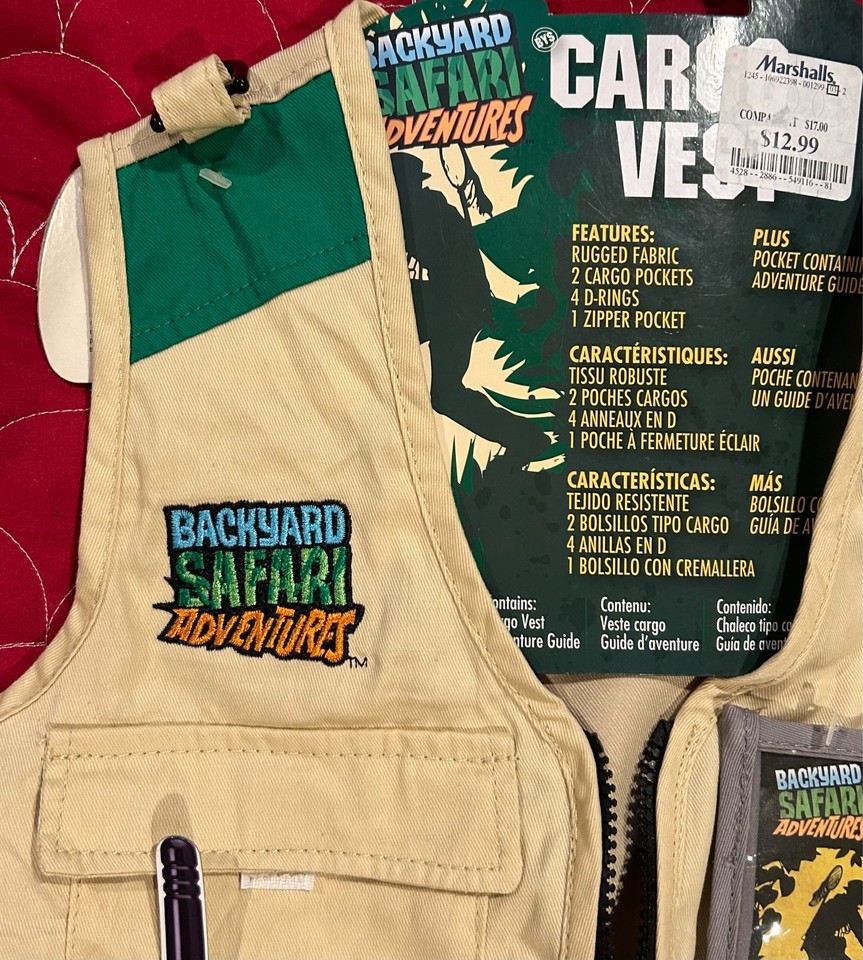Backyard Safari Adventures Outfitters Cargo Fishing Hiking Vest Kids ...